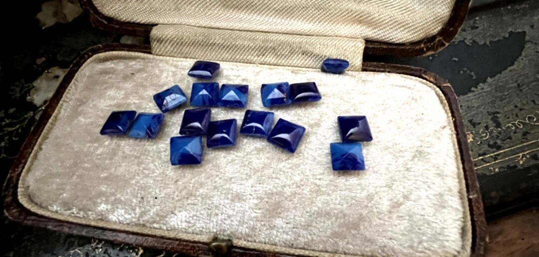 25 Vintage Cobalt Blue Swarovski Crystals, 6mm Square - Etsy