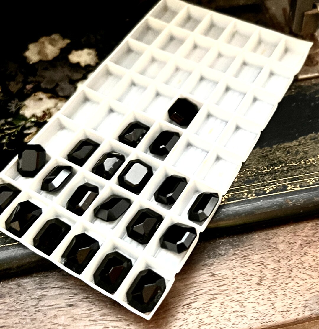 Black Jet Octagonal Bezel Cup 12mm X 10mm Swarovski Crystal Unfoiled - Etsy