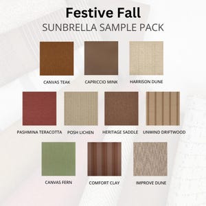 Choose by Collections -sunbrella Sample Packs -10 Fabric Samples ...