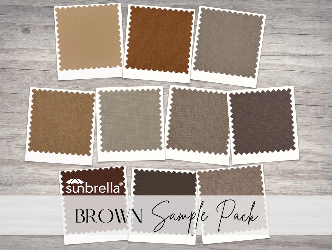 Sunbrella Sample Pack Brown Theme Fabric Samples Sunbrella Fabric Collections Indoor / Outdoor ...