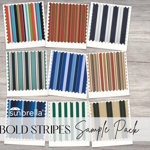 Sunbrella Sample Pack Bold Stripes Fabric Samples Sunbrella Fabric ...