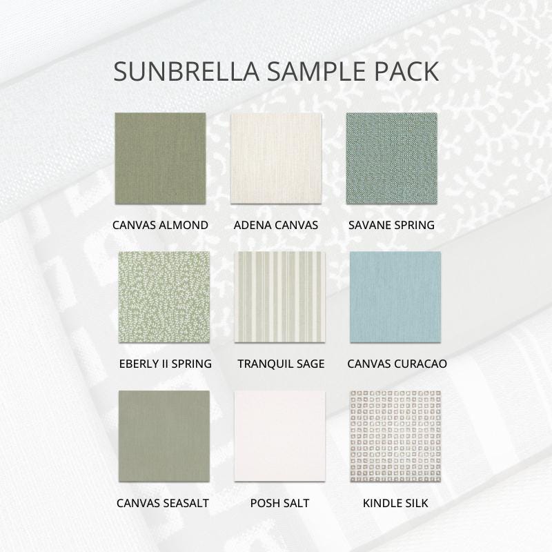 Sunbrella Sample Pack - Cottage Summer - Fabric Samples - Sunbrella ...