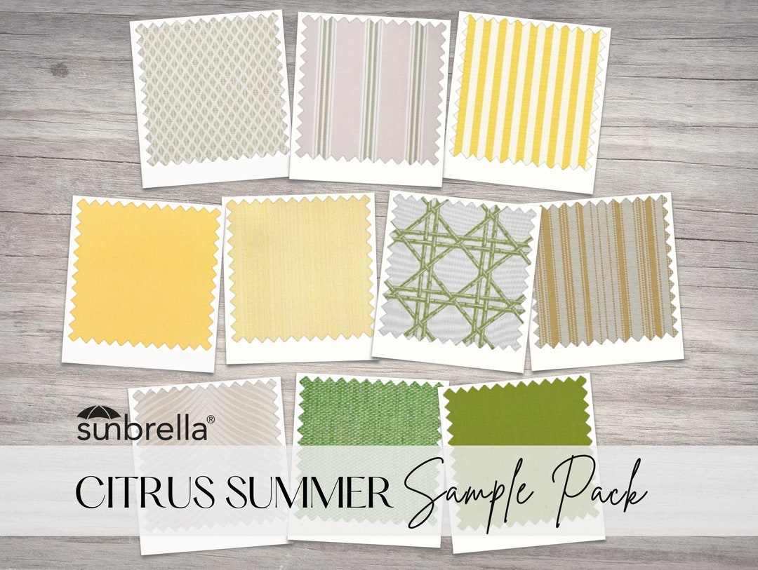 Sunbrella Sample Pack Citrus Summer Fabric Samples Sunbrella Fabric ...