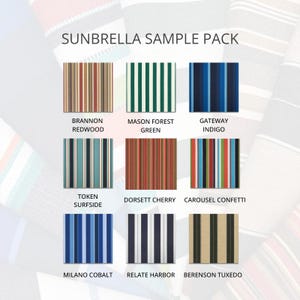 Sunbrella Sample Pack - Bold Stripes - Fabric Samples - Sunbrella Fabric Collections - Indoor ...