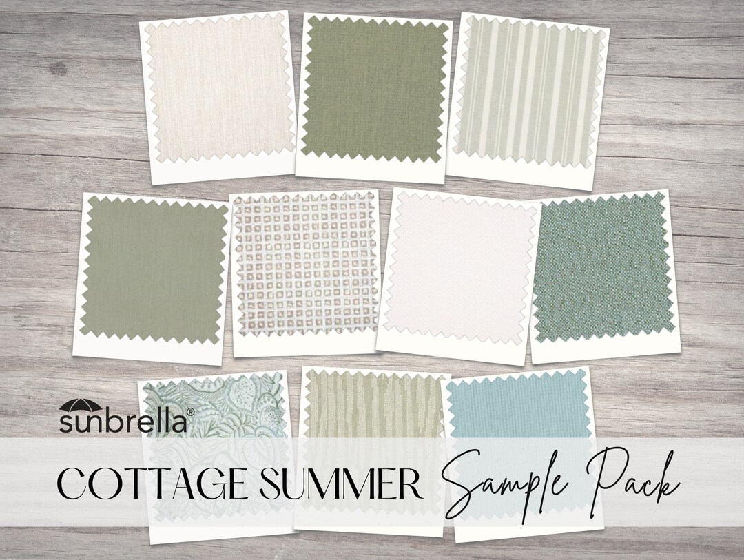 Sunbrella Sample Pack Cottage Summer Fabric Samples Sunbrella Fabric ...