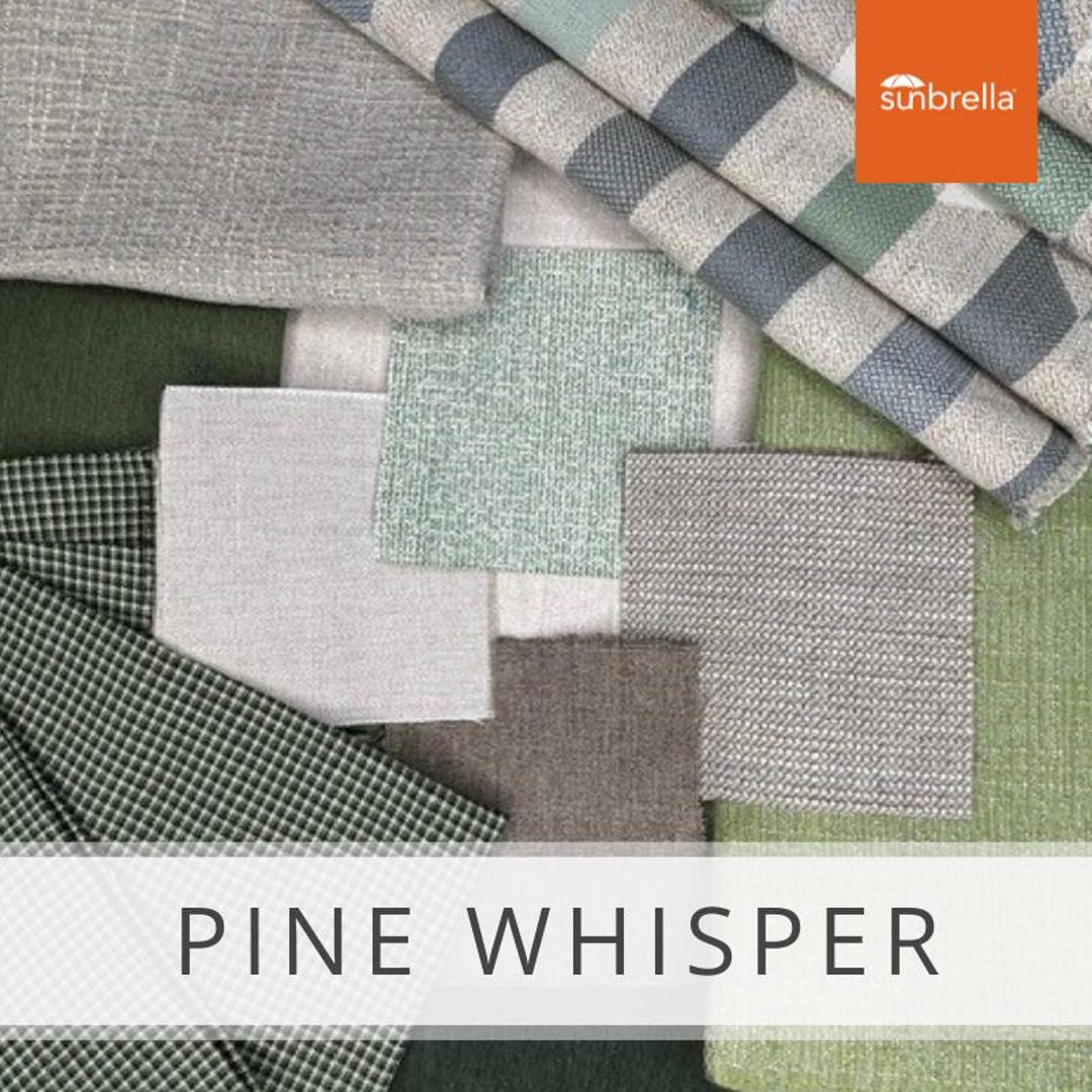 Sunbrella Fabric Sample Pack: Pine Whisper Indoor/outdoor Upholstery Swatches - Etsy
