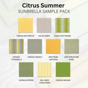 Choose by Collections -sunbrella Sample Packs -10 Fabric Samples ...