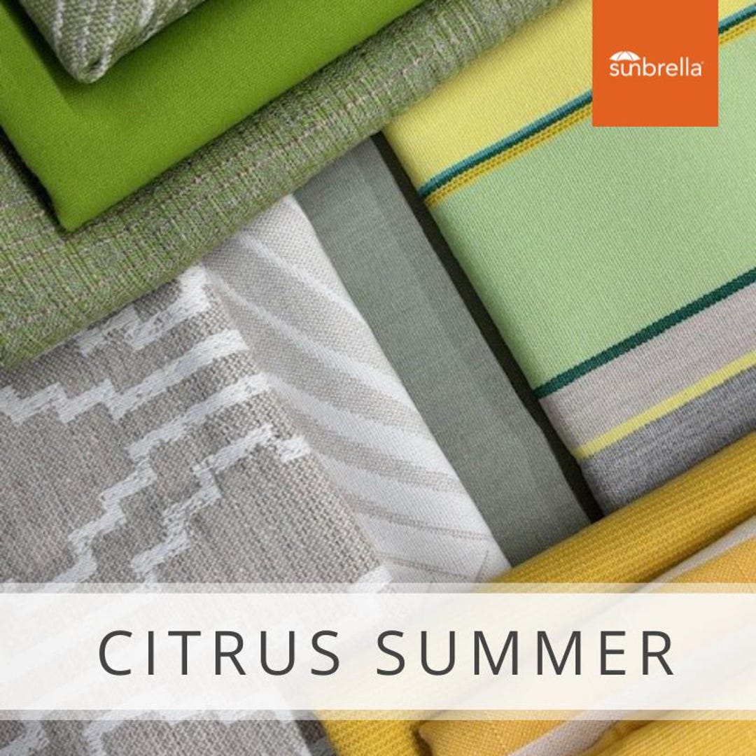 Sunbrella Sample Pack - Citrus Summer - Fabric Samples - Sunbrella Fabric Collections - Indoor ...