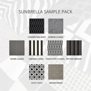 Sunbrella Sample Pack - Black and White - Fabric Samples - Sunbrella Fabric Collections - Indoor ...