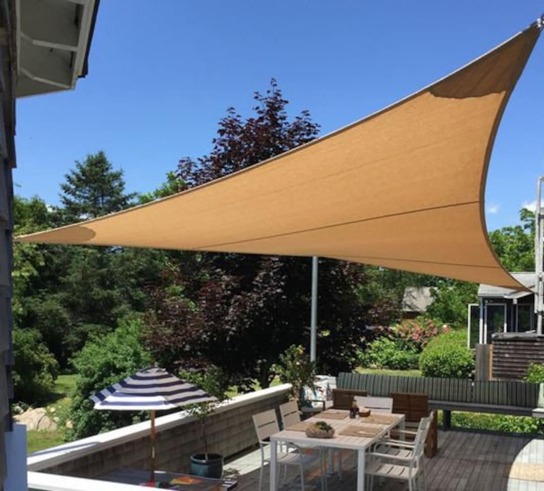 DIY Shade Sail Right Angle Triangle Durable Sun Shade Triangle Shade ...