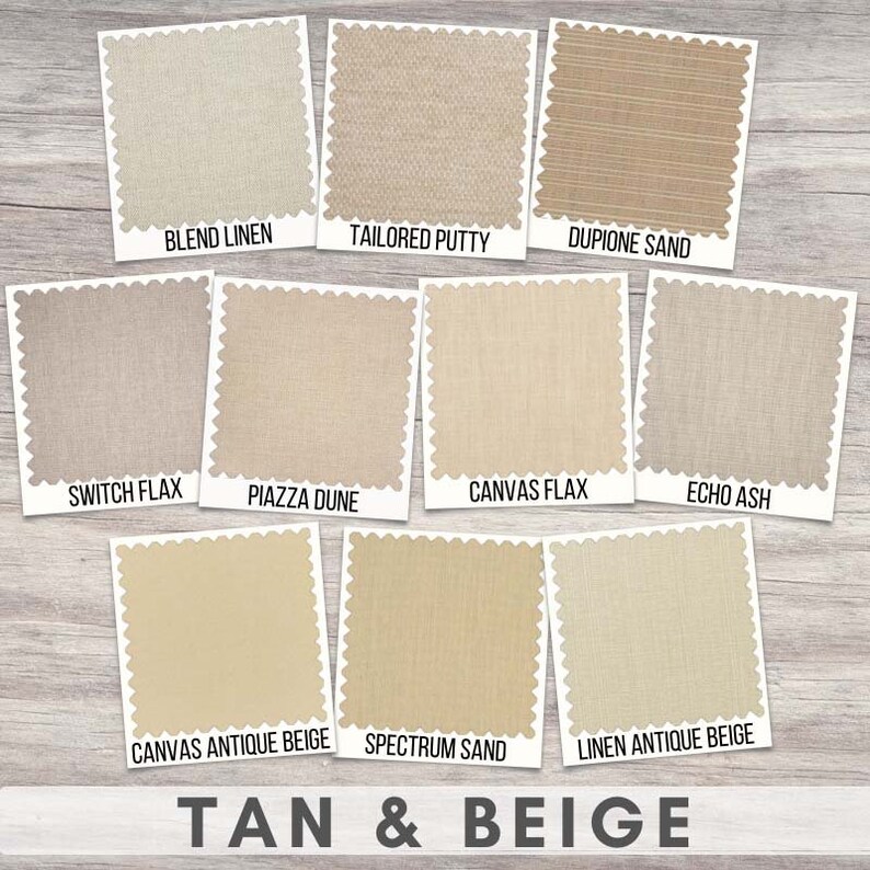 Sunbrella Sample Pack Tan / Beige Fabric Samples - Etsy