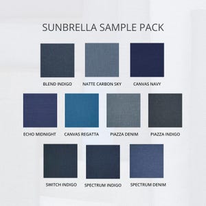 Sunbrella Sample Pack - Navy / Denim - Fabric Samples - Sunbrella Fabric Collections - Indoor ...