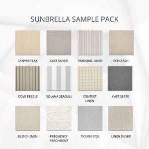 Sunbrella Sample Pack - Farmhouse Theme - Fabric Samples - Sunbrella Fabric Collections - Indoor ...