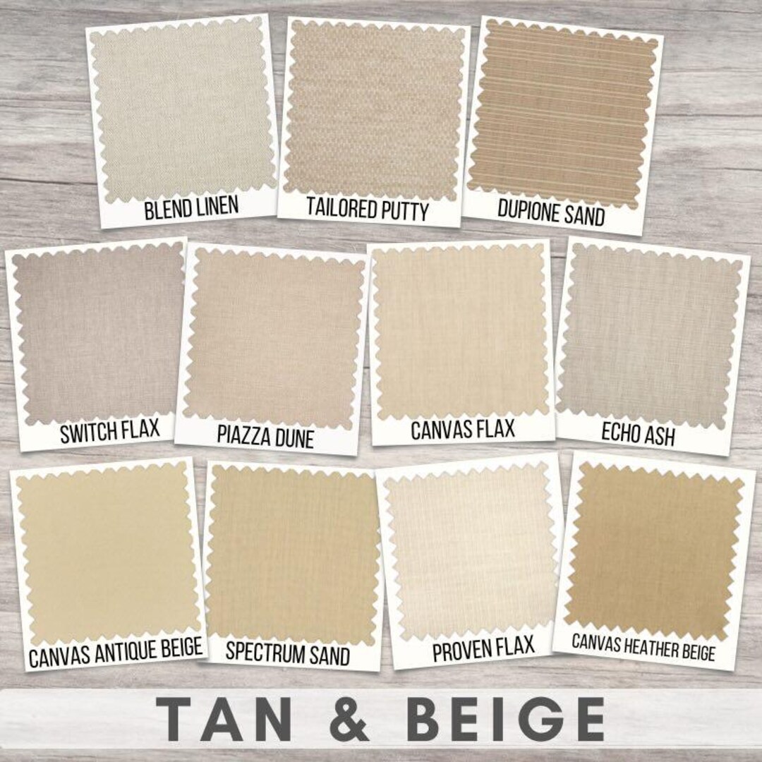 Sunbrella Sample Pack Tan / Beige Fabric Samples Sunbrella Fabric ...