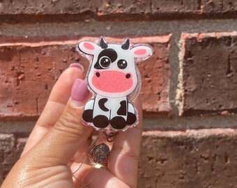 Cute Cow Badge Reel Sitting Cow Badge Reel Cute Badge Reels - Etsy