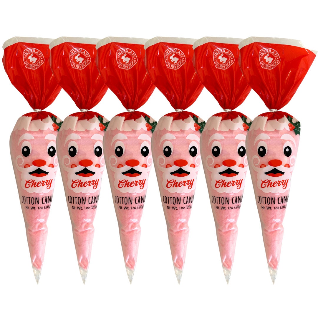 Holiday Santa Cotton Candy Cone Bags Cherry 6 Pack - Etsy