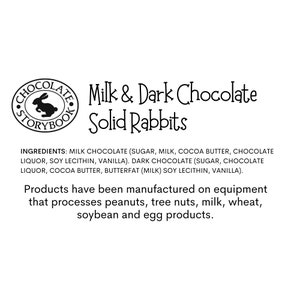 Milk & Dark Solid Chocolate Rabbits (2 Oz. | 6 Oz. | 15 Oz.) - Etsy