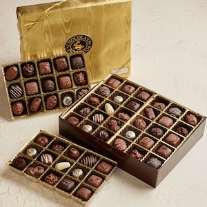 Gold Wrapped Chocolate Assortment Gift Box - Etsy
