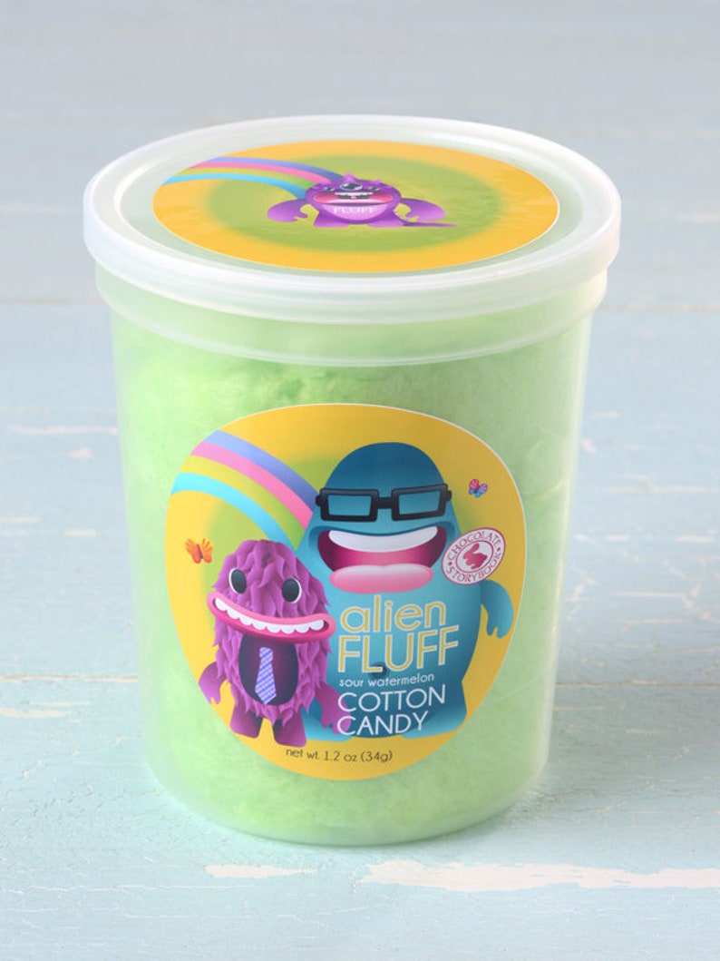 Alien Fluff Sour Watermelon Cotton Candy - Etsy