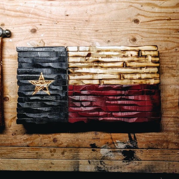 Texas Flag Wood - Etsy