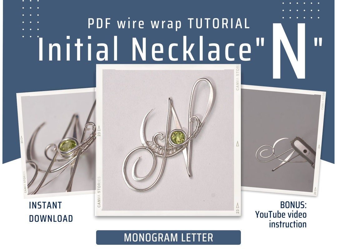 PDF Wire Wrap Tutorial, Alphabet Letter Pendant n - Etsy