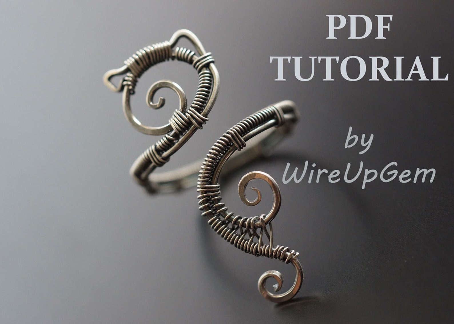 Cat Inspired Wire Wrapped Tutorials Adjustable Ring - Etsy