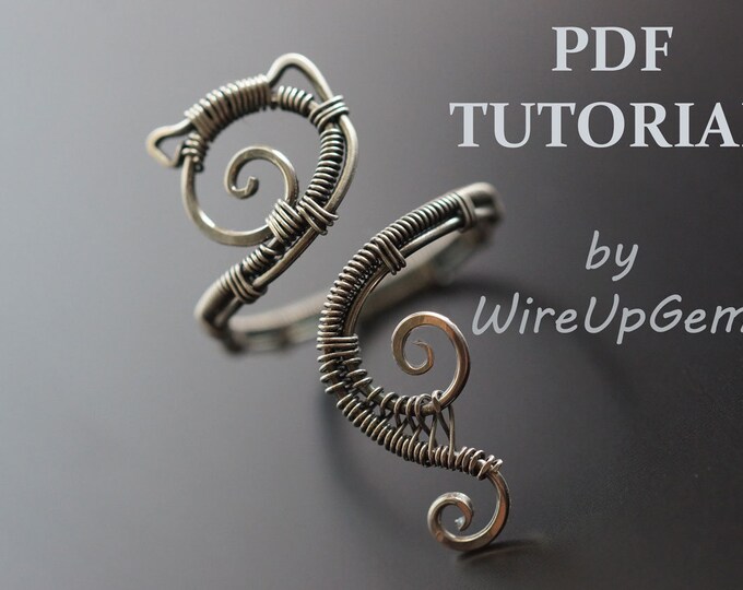 Cat Inspired Wire Wrapped Tutorials Adjustable Ring | Etsy