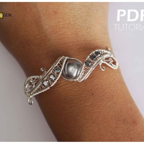 PDF Tutorial Wire Wrap Open Ribbon Bracelet Wire Wrap - Etsy