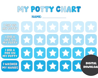 Printable Potty Training Potty Reward Sticker Chart for Toddlers ...