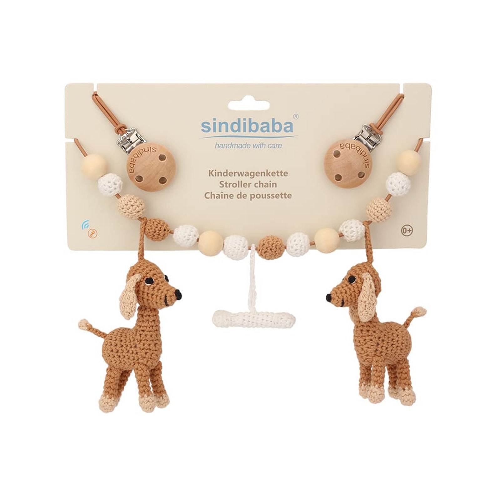Crochet Stroller Chain With 2 Dogs & Bones - Etsy