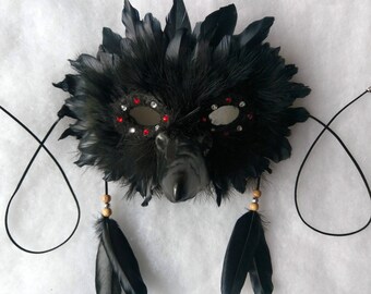 Crow Mask - Etsy UK