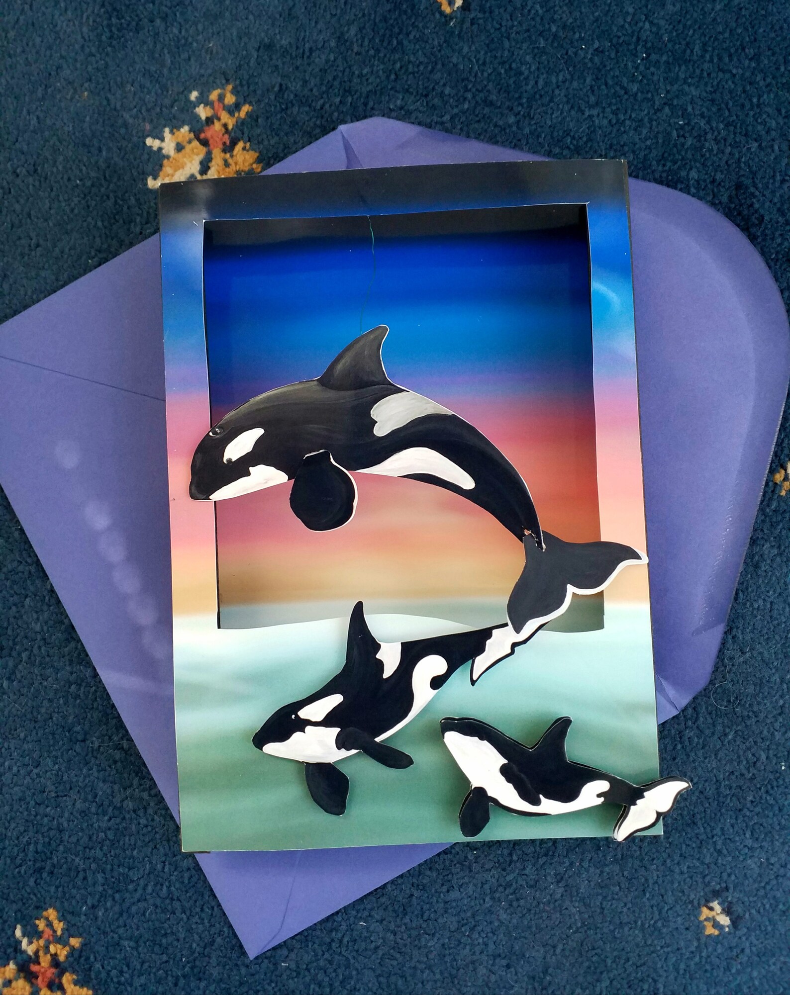 Orca ~ Wild and Free Greeting Card (box Card) - Etsy