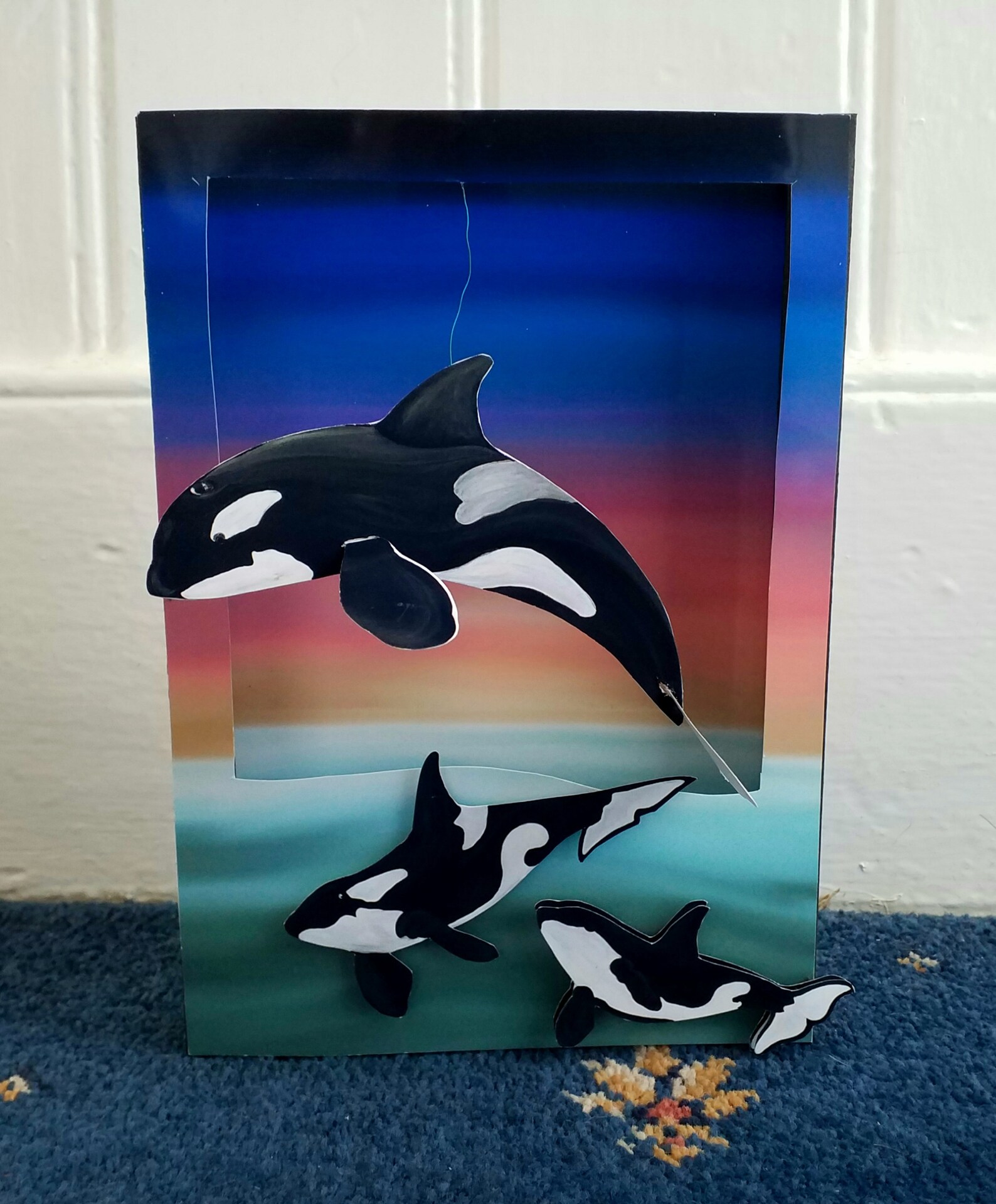 Orca ~ Wild and Free Greeting Card (box Card) - Etsy