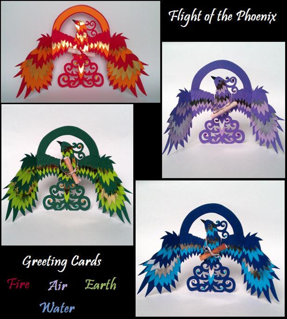 Flight of the Phoenix Greeting Cards | Etsy
