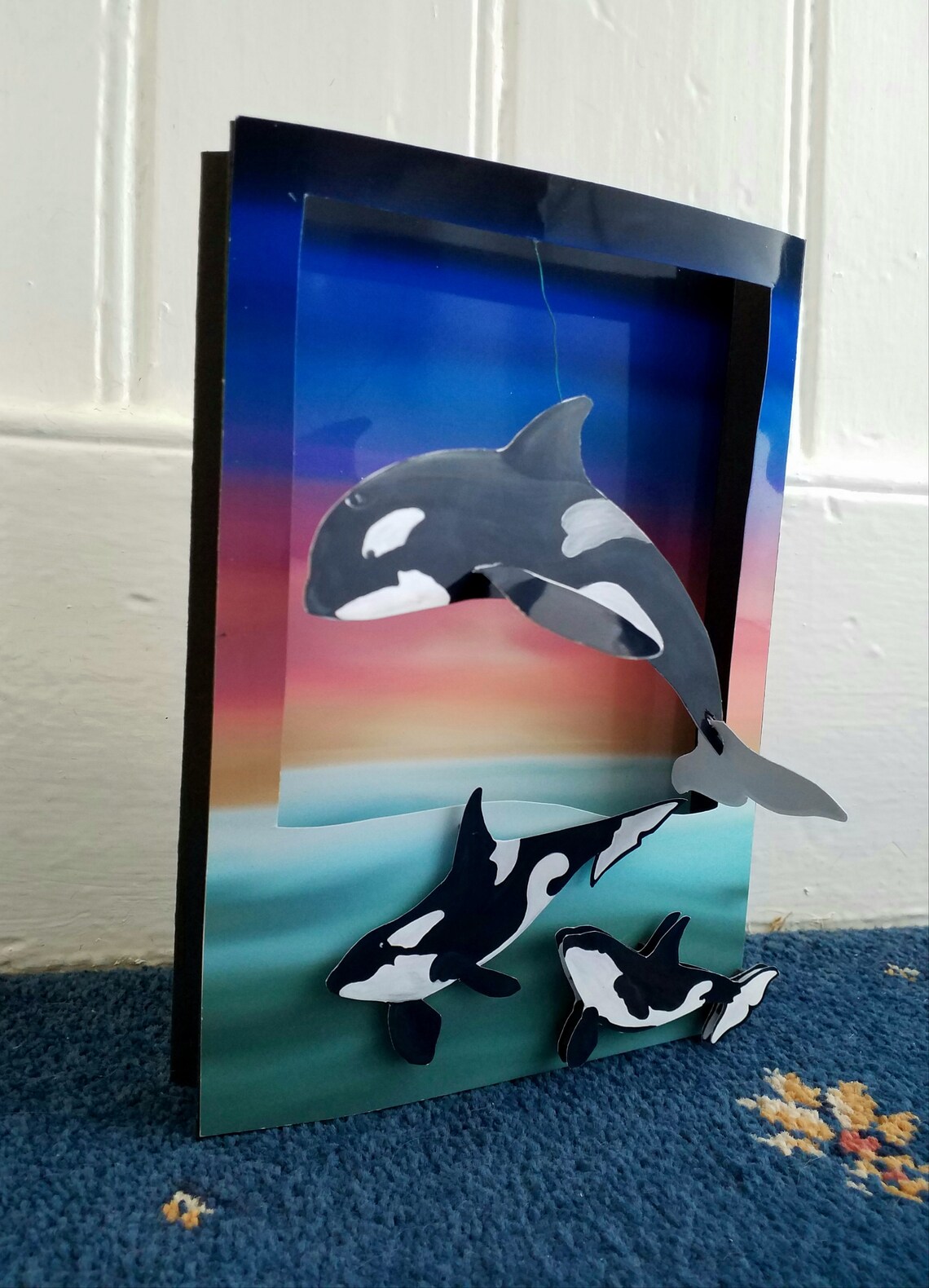 Orca ~ Wild and Free Greeting Card (box Card) - Etsy