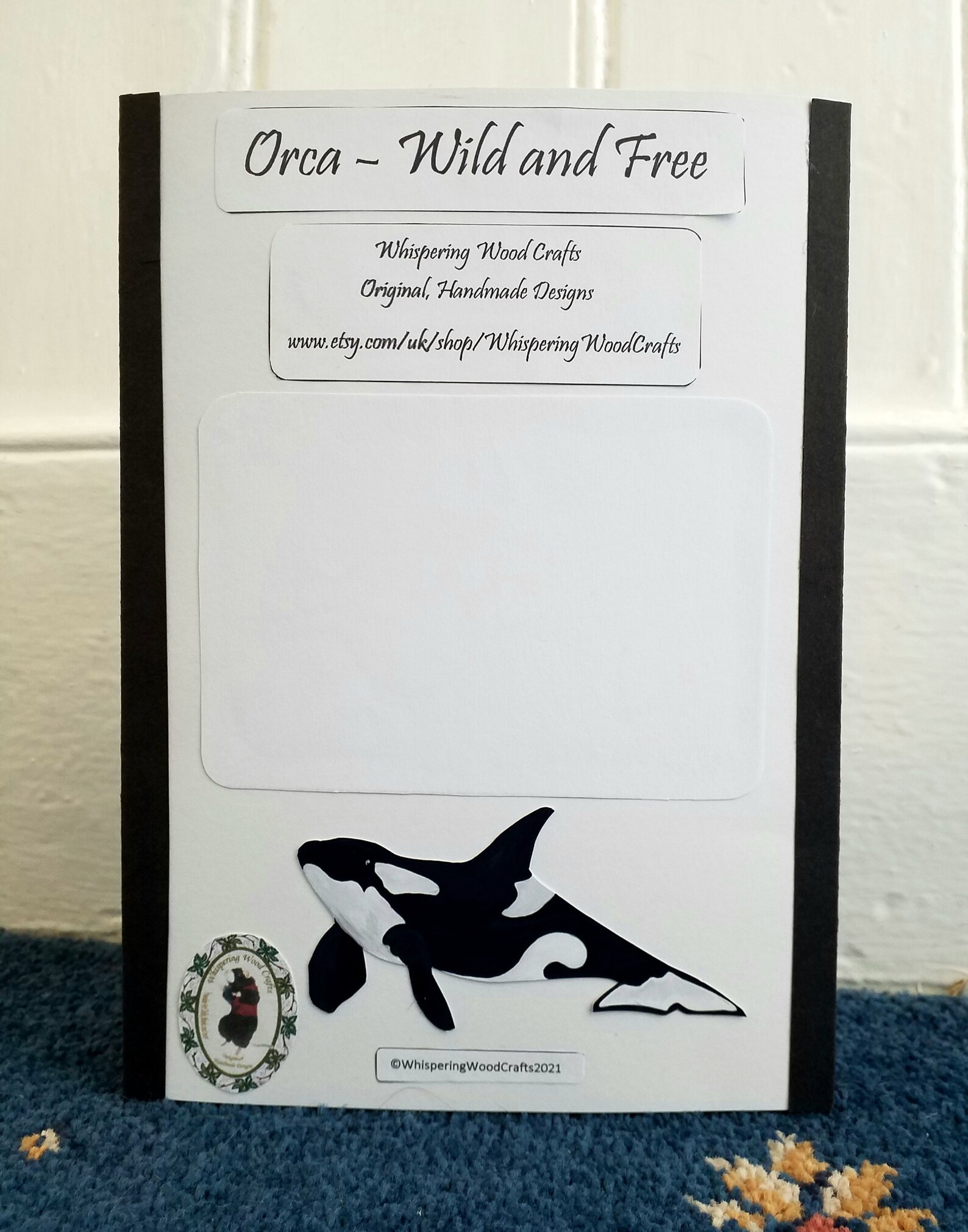 Orca ~ Wild and Free Greeting Card (box Card) - Etsy