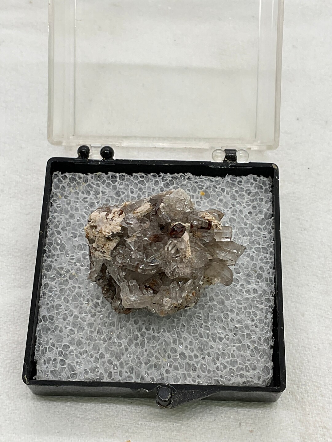 Titanite Red Crystals on Quartz Crystals Mineral Specimen Lincoln ...