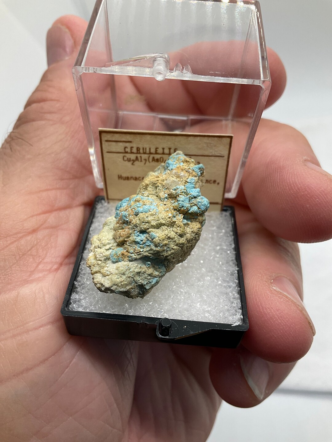 Ceruleite Botryodial Crystals Miniature Mineral Specimen Huanuco Tal ...