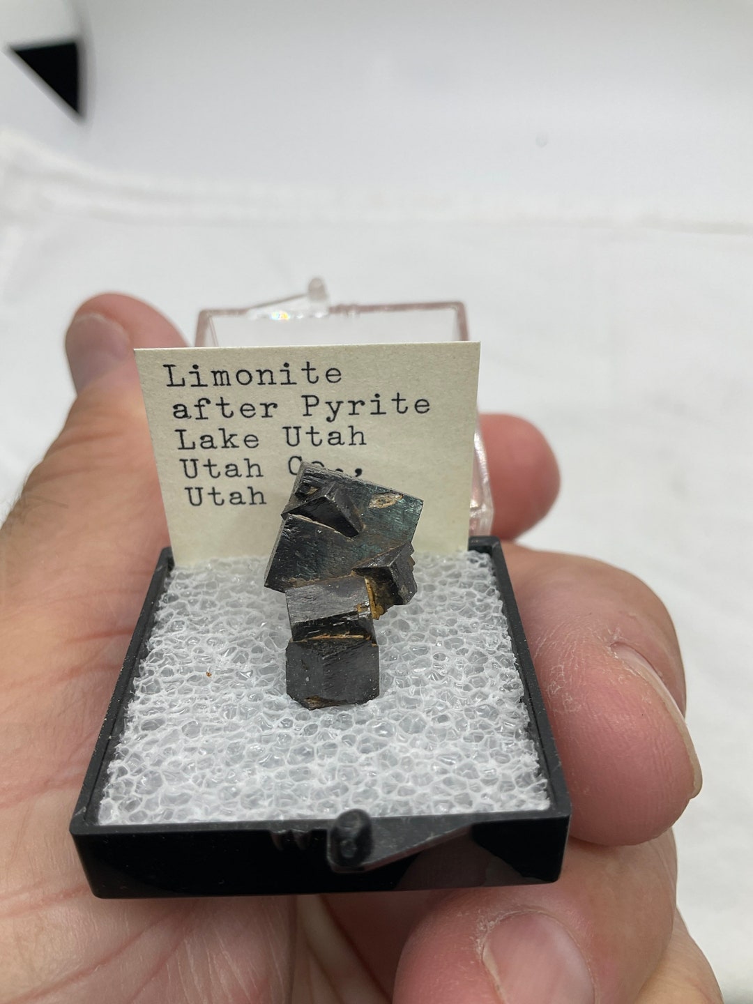 Limonite After Pyrite Crystals Pseudomorph Lake Utah Mineral Specimen ...
