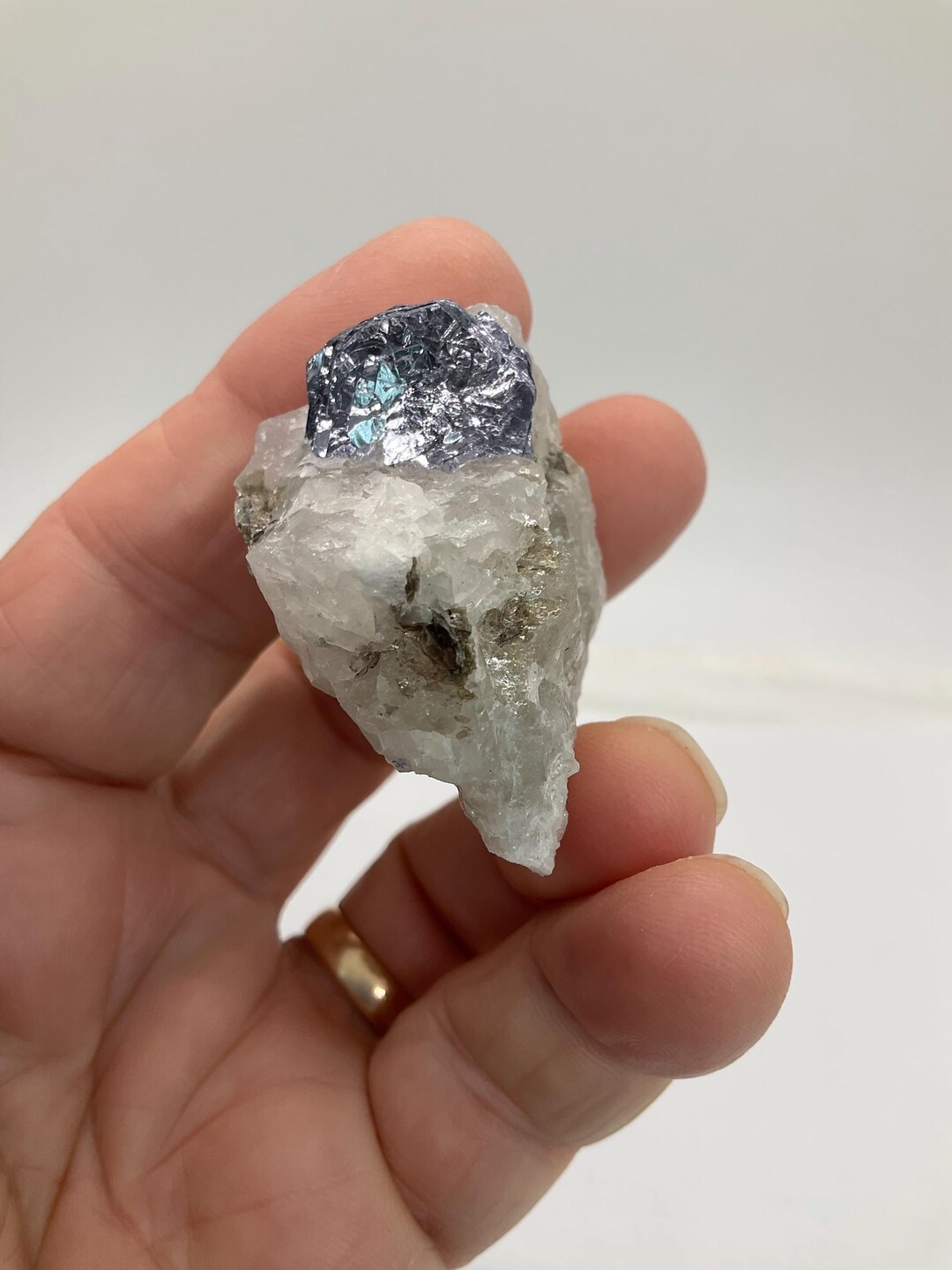 Molybdenite Crystal in Quartz With Muscovite Mineral Specimen Moly Hill ...