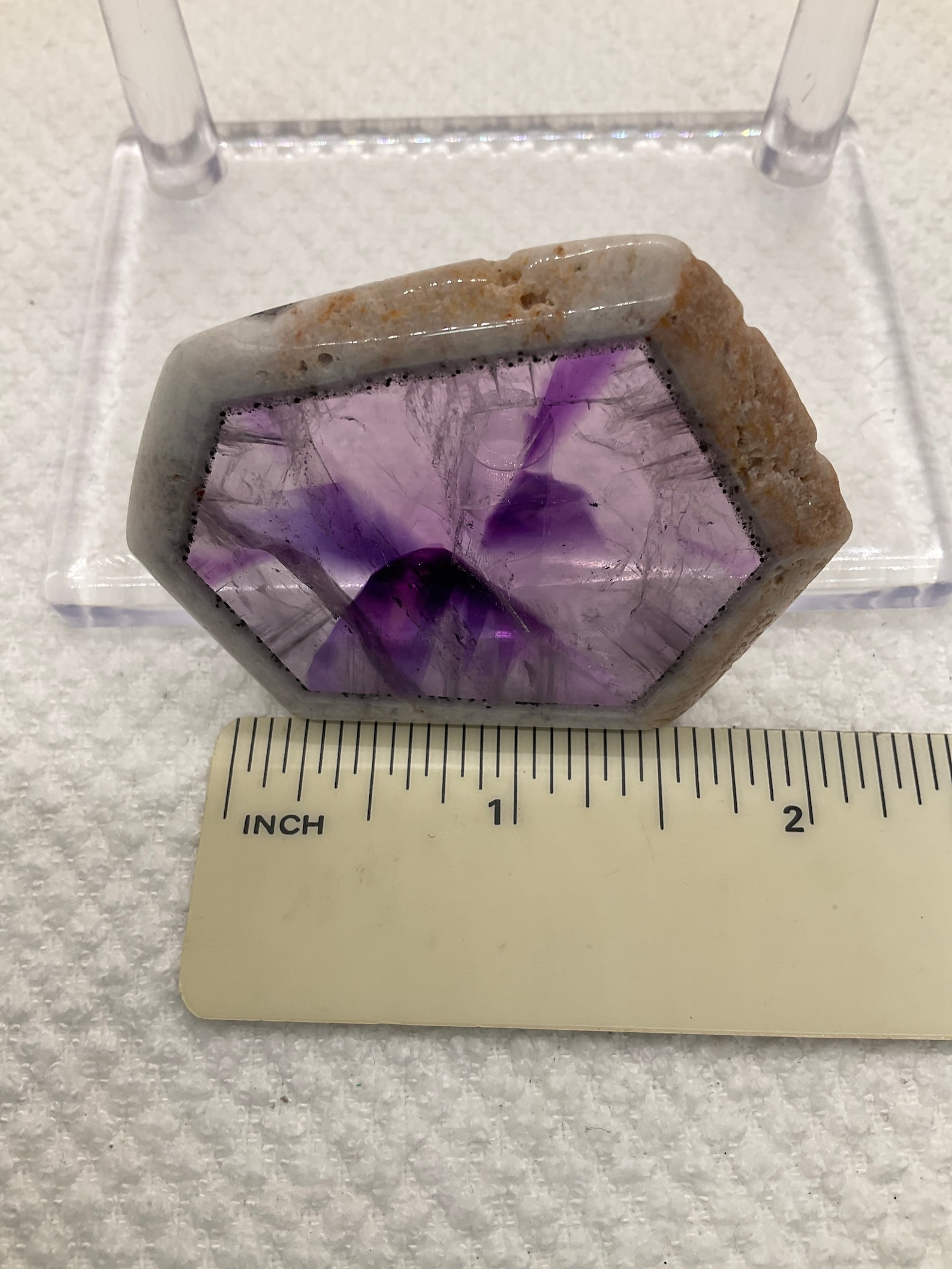 Trapiche Amethyst Quartz crystal slice Brazil mineral specimen | Etsy