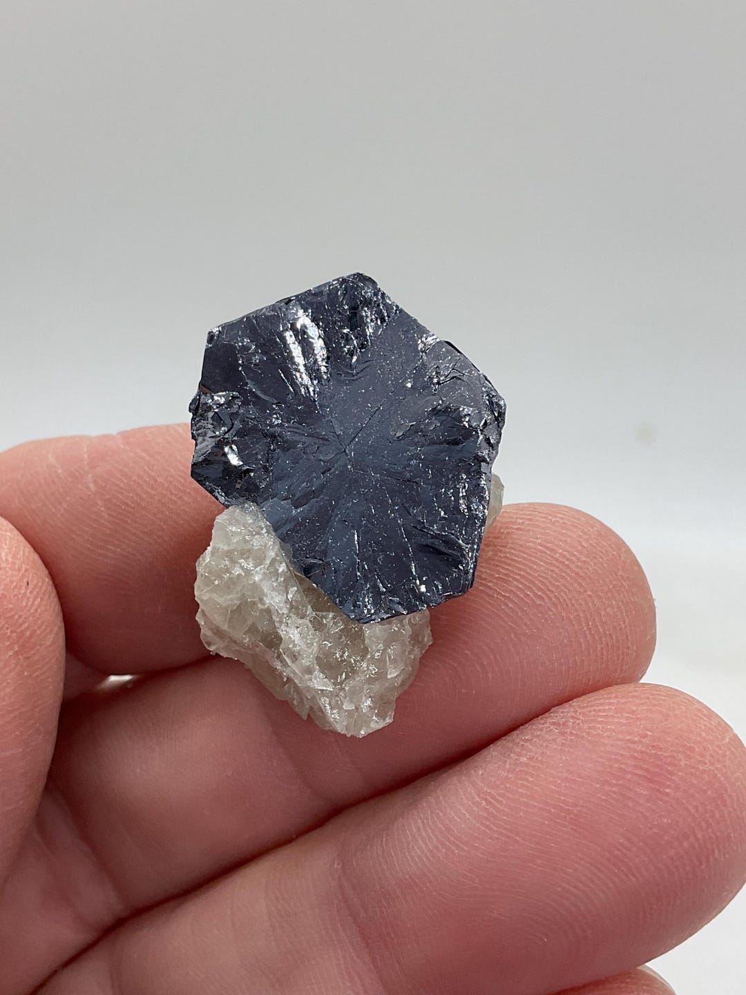 Molybdenite Crystal on Quartz Mineral Specimen From Estate Collection ...