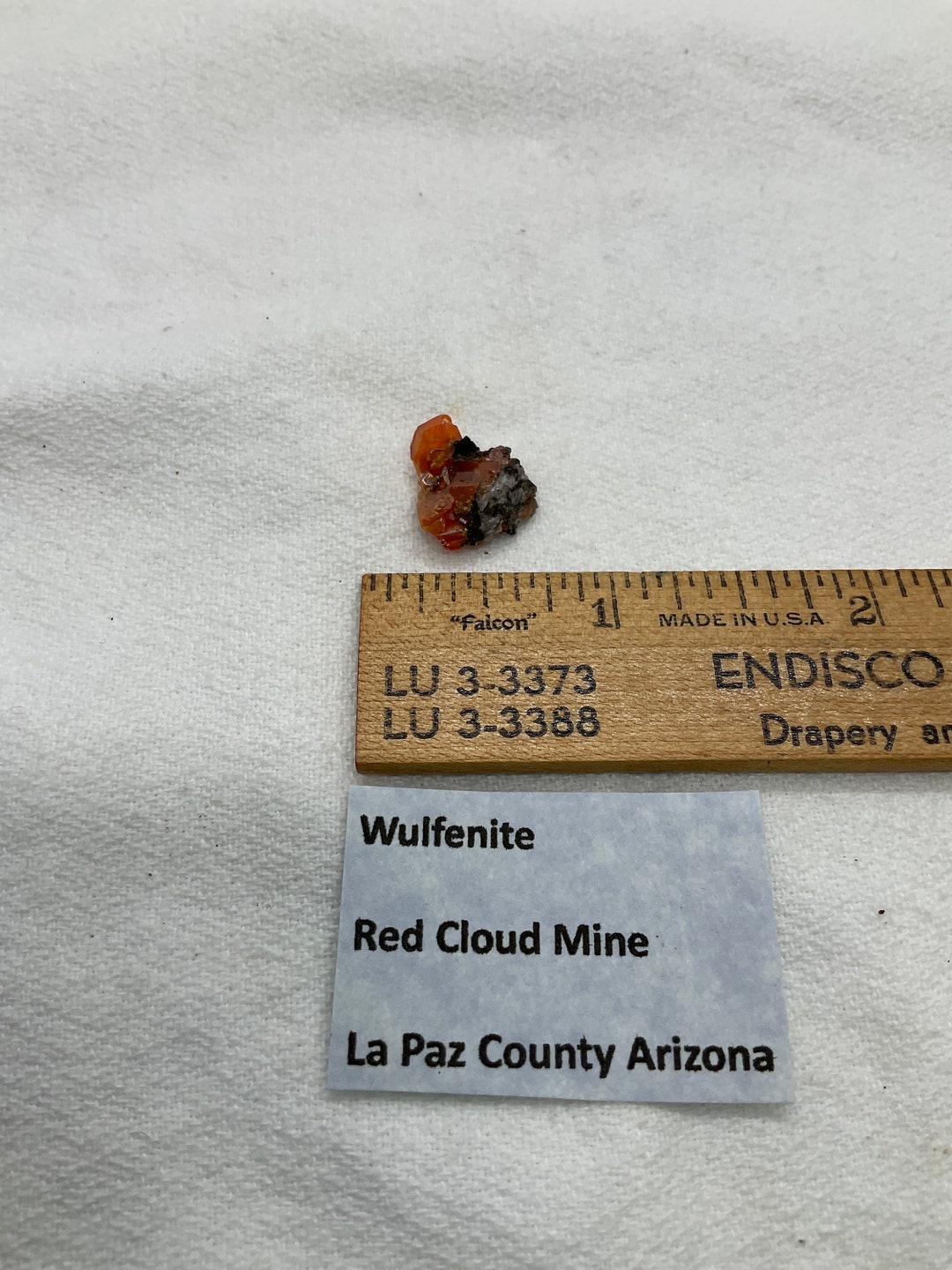 Wulfenite Crystals Red Cloud Mine Miniature Mineral Specimen La Paz ...
