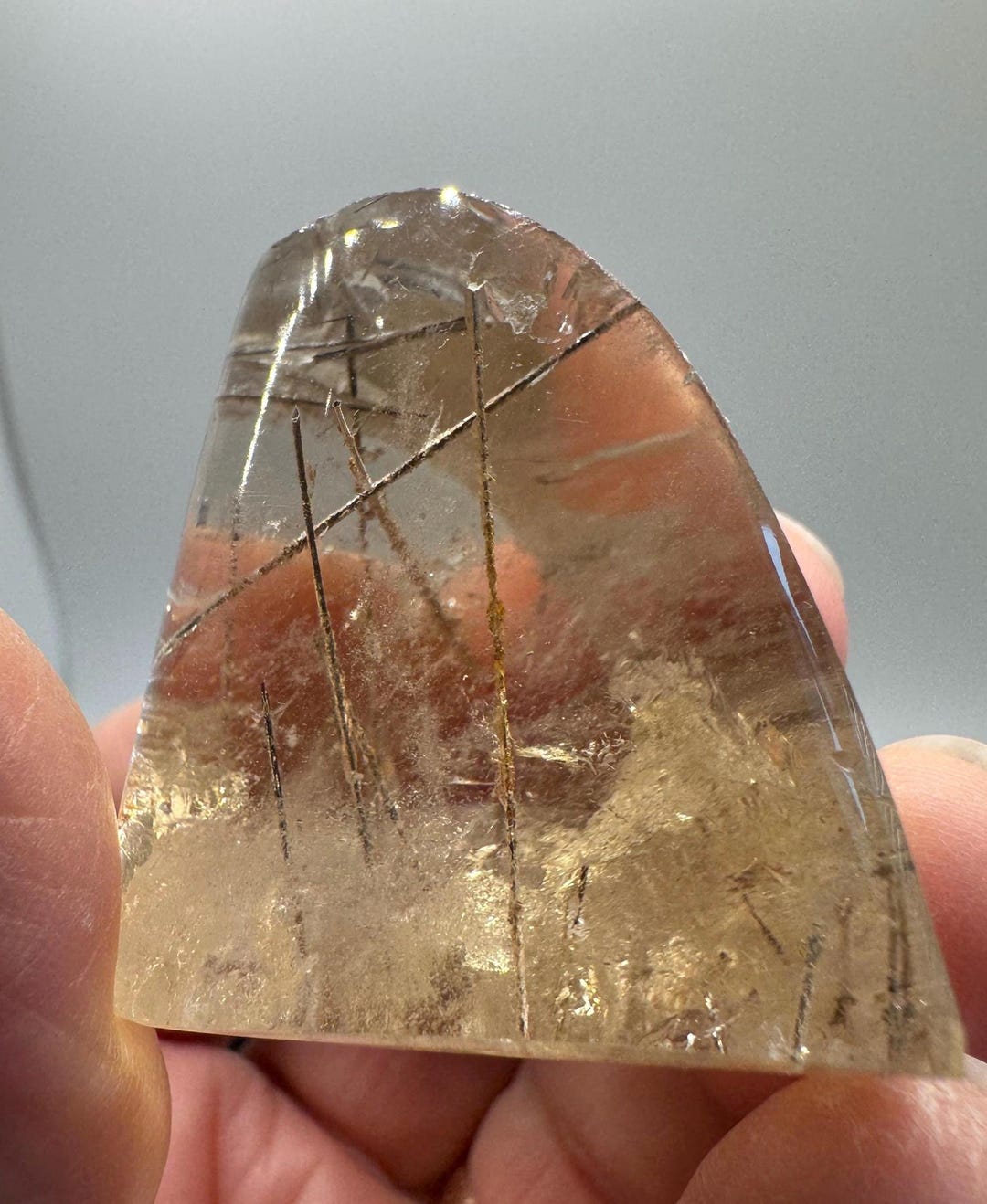 Rutile Needles in Quartz Polished Freeform Brazil - Etsy