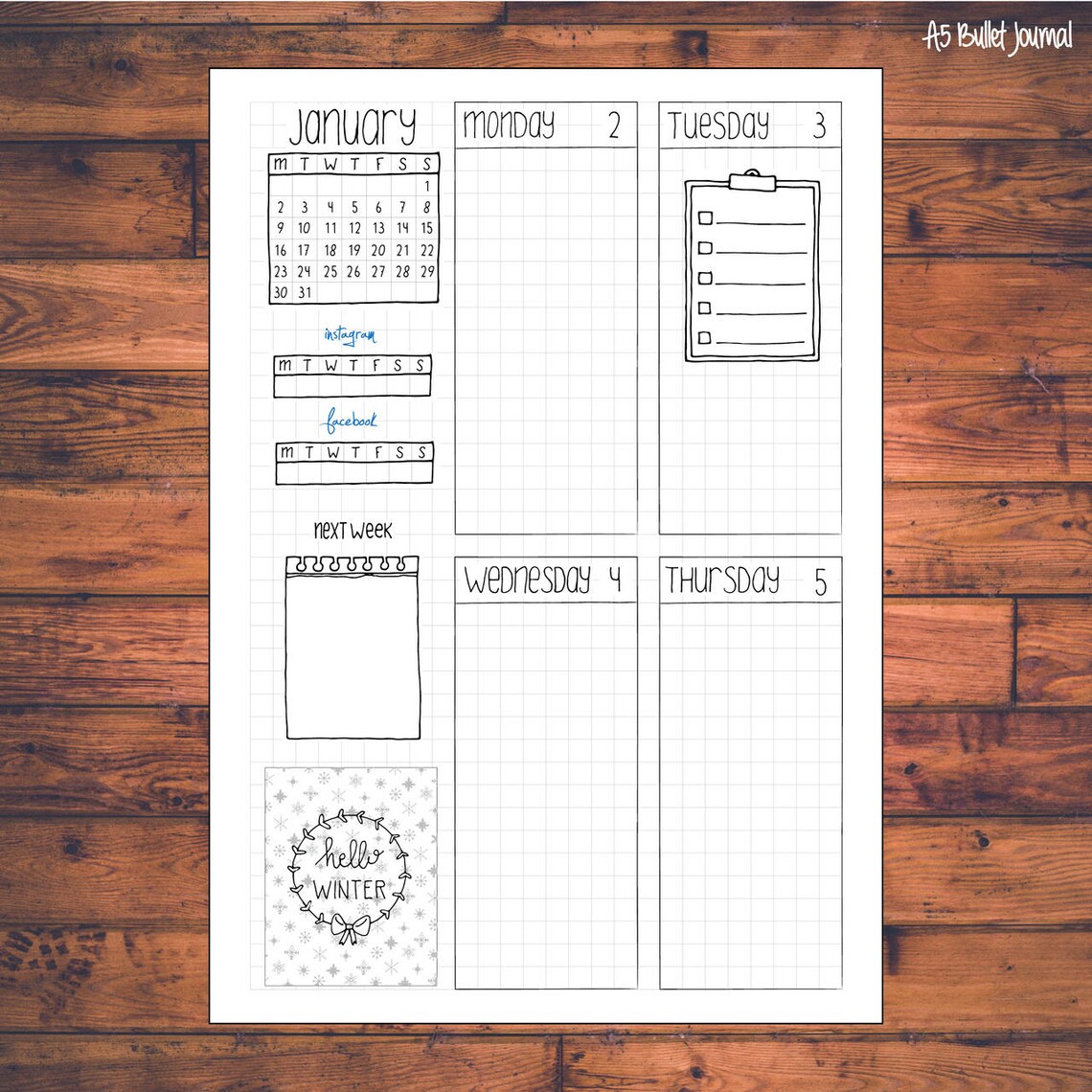 BUJO Clipboard Checklists Planner Stickers, Bullet Journal, Doodle ...