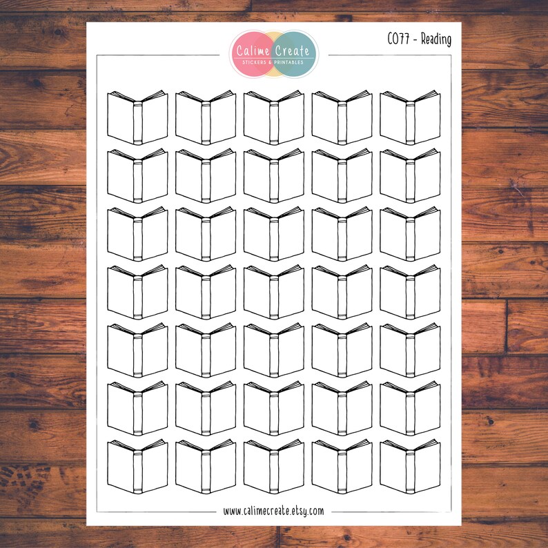 Reading Planner Stickers, Doodle Planner Stickers, Books, Book Reading ...