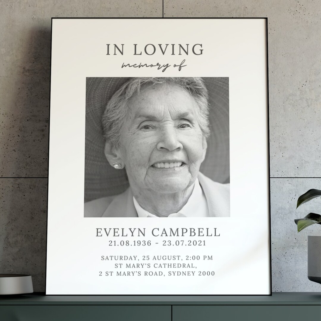 Memorial Funeral Welcome Sign - Celebration of Life Decoration | Large ...