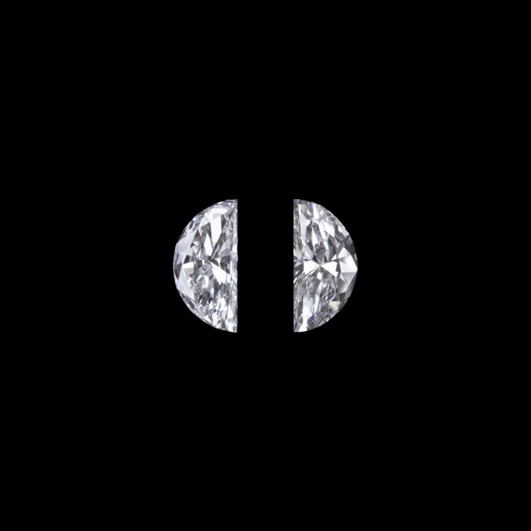 Half Moon Shape Diamond Matching Pair 0.13ct Loose Accent Side Stones ...