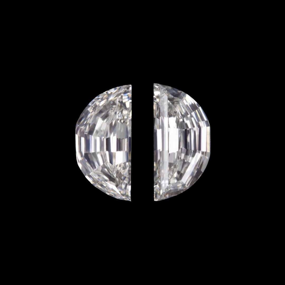 Half Moon Shape Diamond Matching Pair 0.60ct Loose Accent Side Stones ...