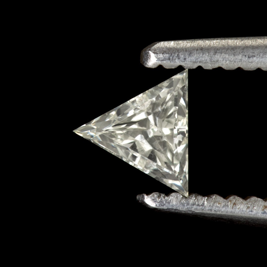 Trillion Cut Diamond Loose Natural Triangle Shape Geometric Pendant 1/4 ...